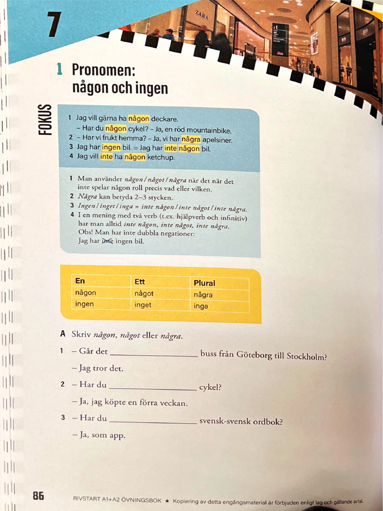 Workbook Chapter 7 Rivstart | PDF