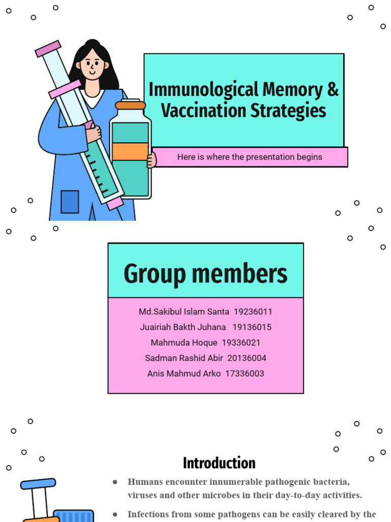 Immunological Memory & Vaccination Strategies | PDF | Immune System ...