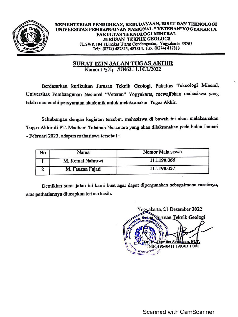 Surat Izin Jalan | PDF