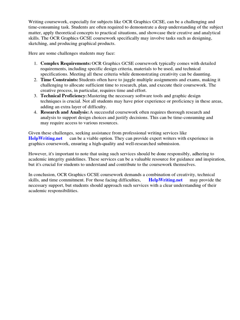 Ocr Graphics Gcse Coursework | PDF | Science | Creativity