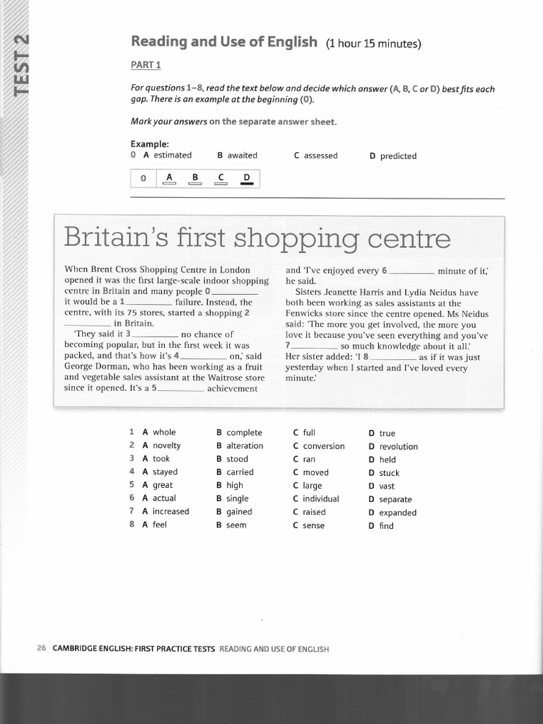 FIRST Practice Tests-25 (Reading 2) | PDF