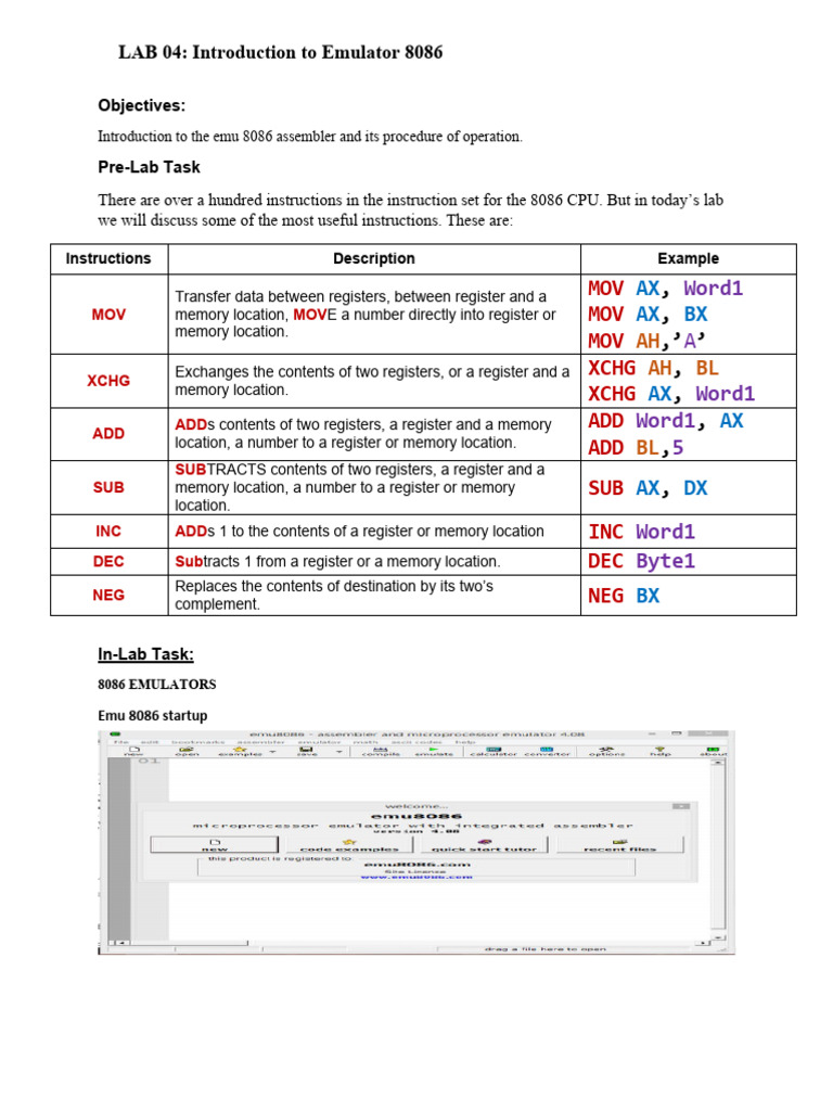Lab 04 | PDF | Computers