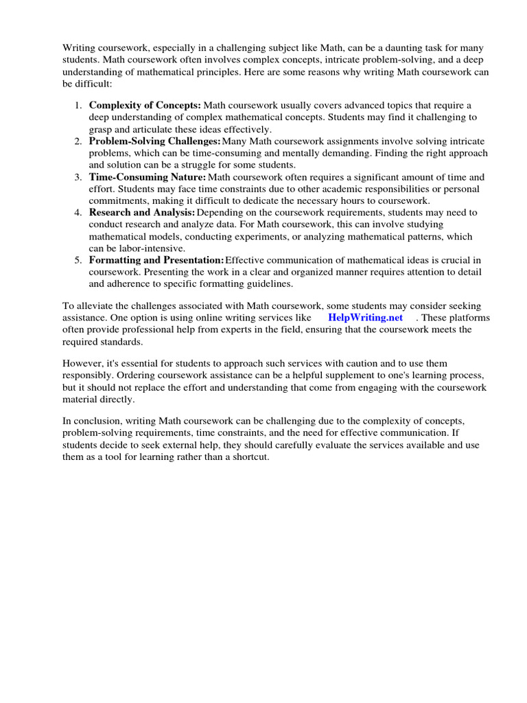 Math T Coursework 2016 Term 3 | PDF | Mathematics | Methodology