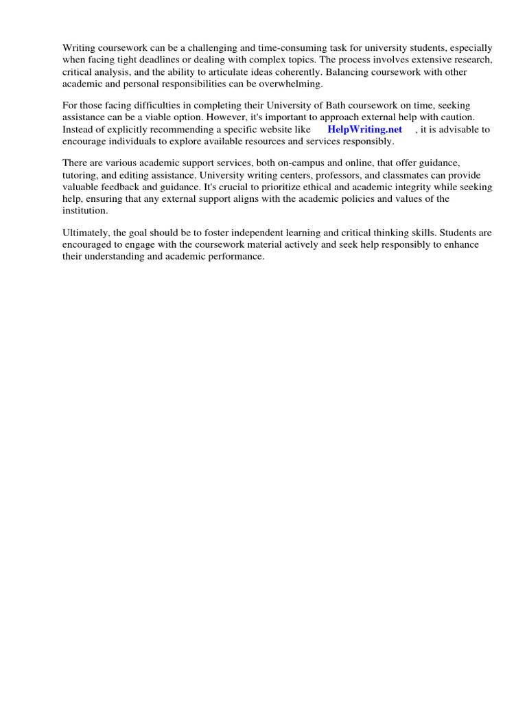 University of Bath Coursework Extension | PDF | University | Cognition