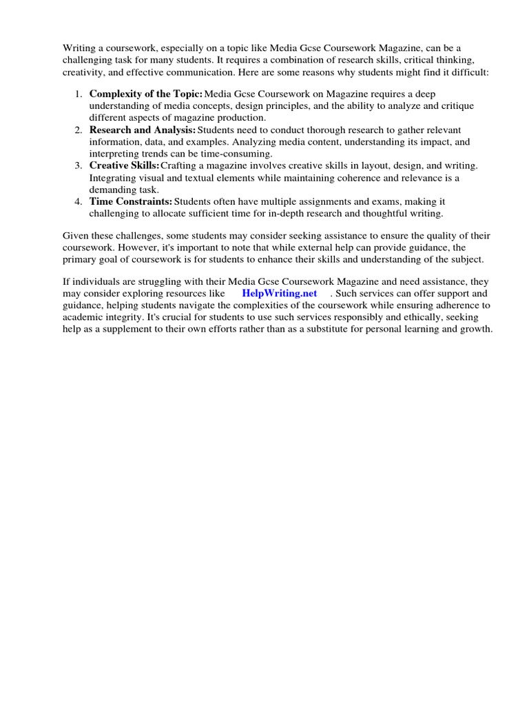 Media Gcse Coursework Magazine | PDF | Creativity | Facebook