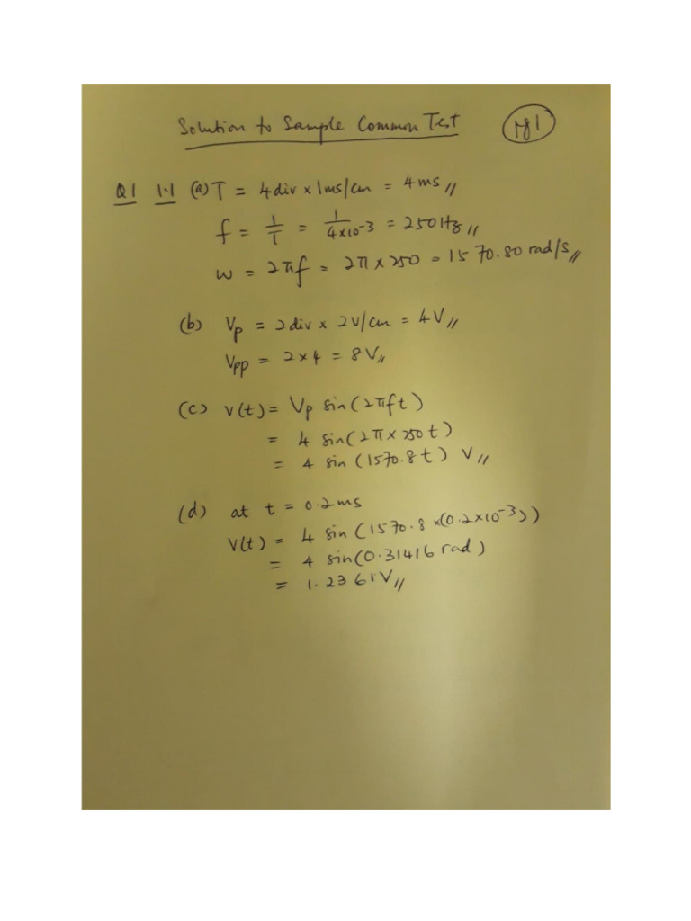 Past CT Paper Solutions | PDF