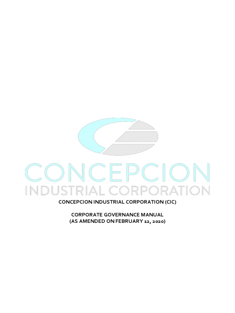 Revised Corporate Governance Manual Final | PDF