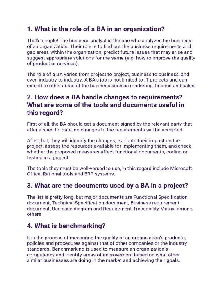 Business Analyst Interview Questions 1677746671 | PDF | Use Case | Agile Software Development
