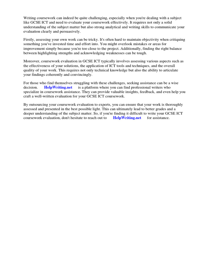 Gcse Ict Coursework Evaluation | PDF | Software | User (Computing)