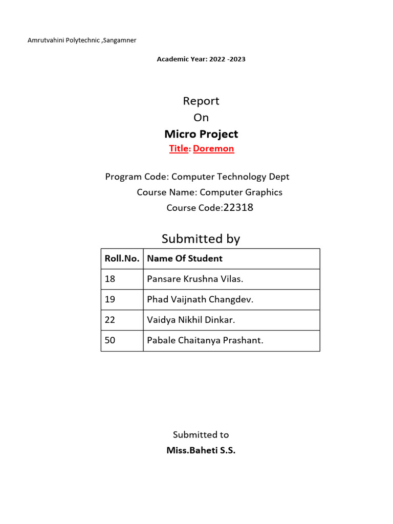 CGR-doremon Micro | PDF | Graphics | Information
