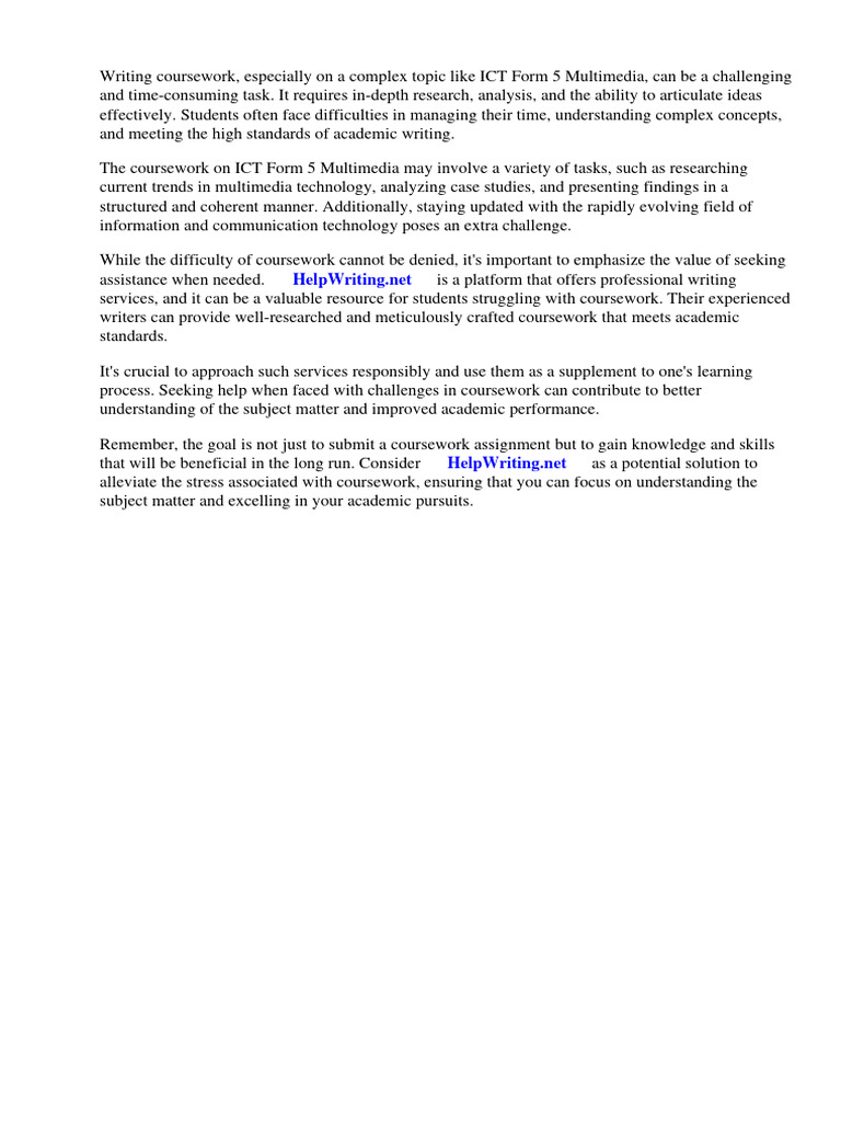Coursework Ict Form 5 Multimedia | PDF | Educational Technology | Spreadsheet