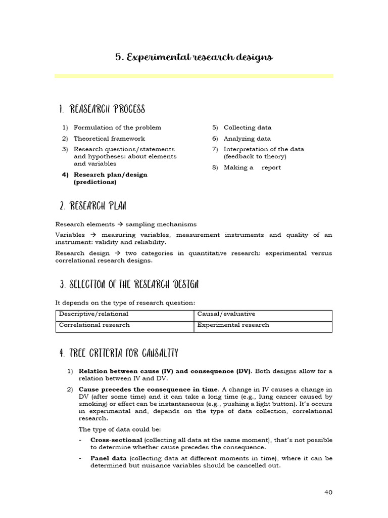5. Experimental Research Designs | PDF | Experiment | Science