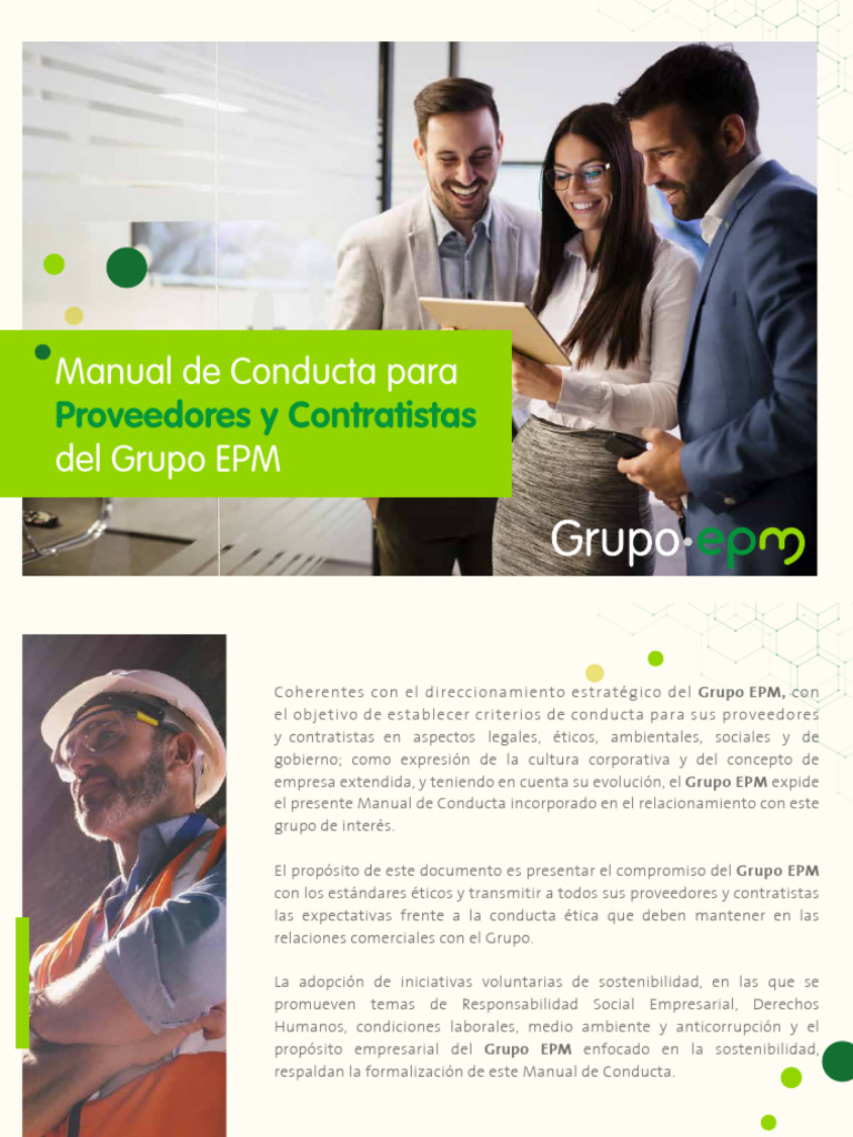 Manual de Conducta para Proveedores y Contratistas | PDF