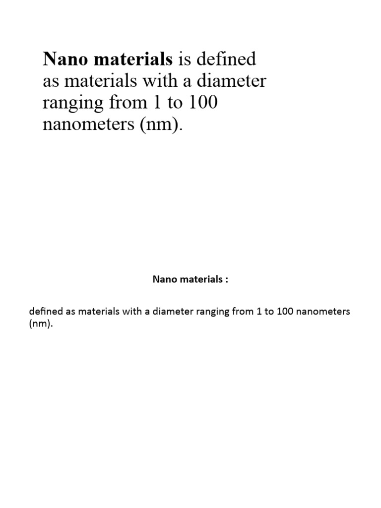 Nano Materials Lecture (Recovered) | PDF | Nanomaterials | Silver