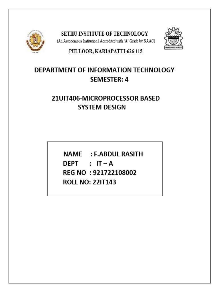 MP Project | PDF | Computer Hardware | Computing