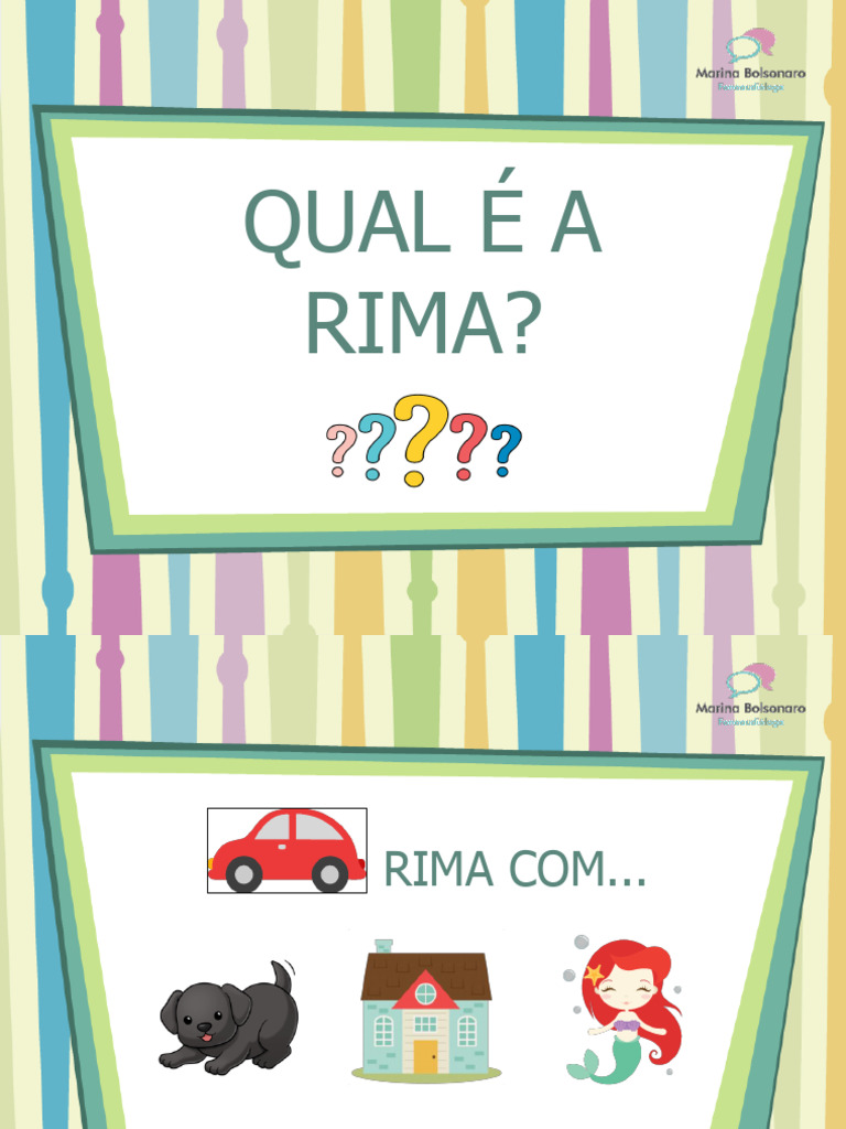 Jogo de Rimas - para Imprimir | PDF