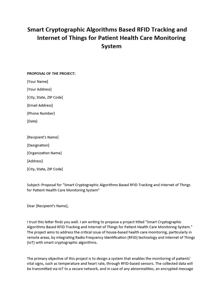 Smart Cryptographic Algorithms Based Rfid Pdf Internet Of Things Monitoring Medicine
