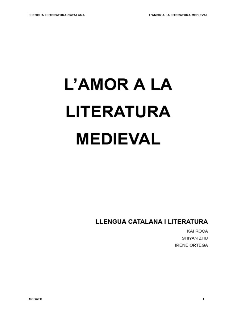 Cat Lit Proj Amor | PDF
