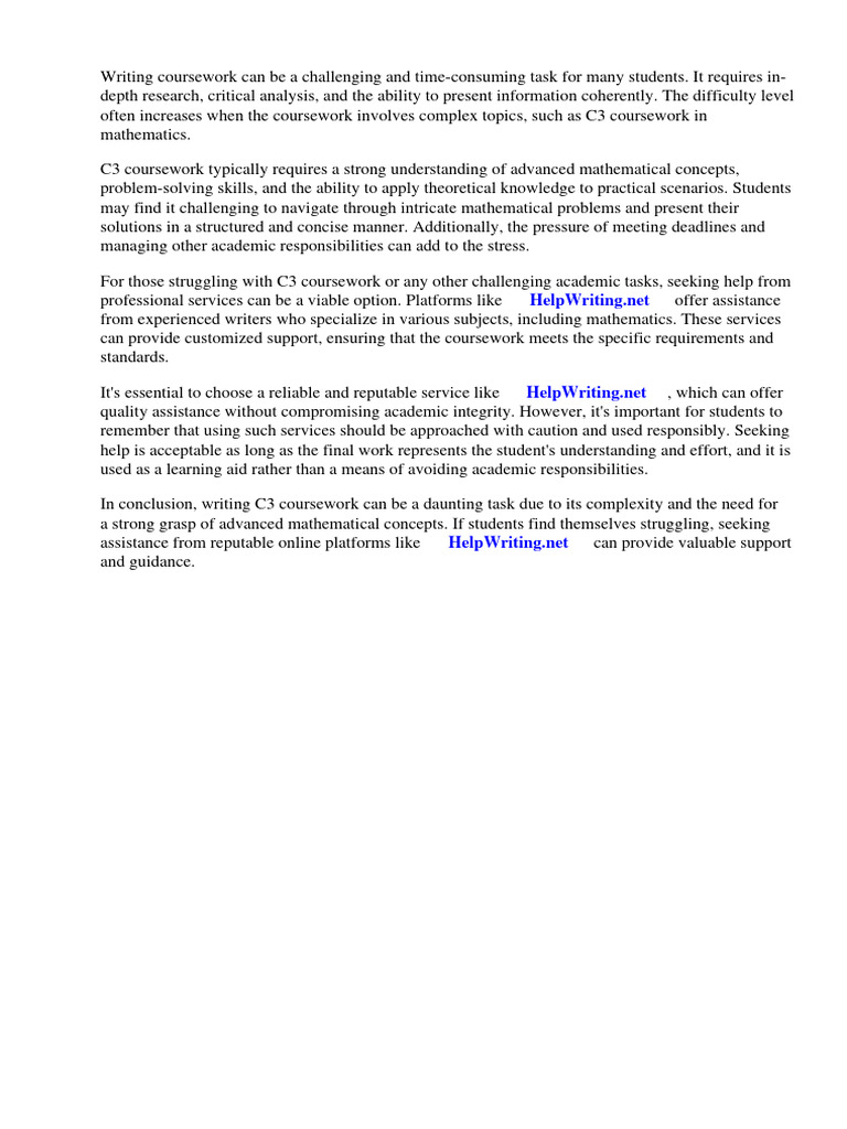 c3 Coursework Help | PDF | Mathematics | Thesis