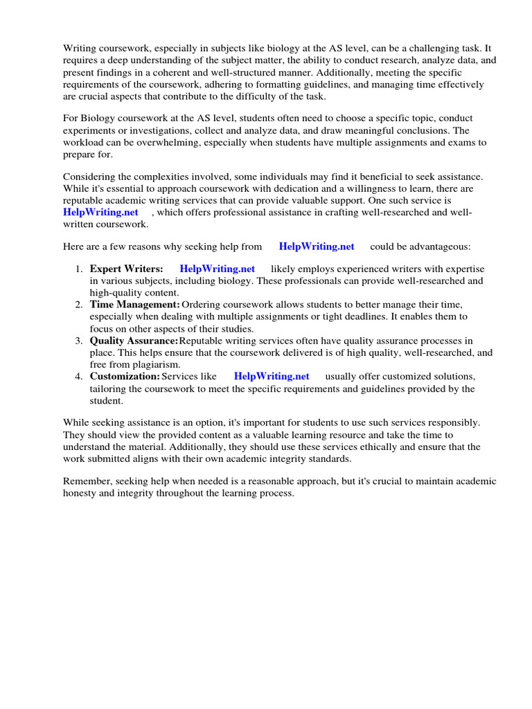 Biology Coursework As Level Ideas | PDF | Photosynthesis | Water