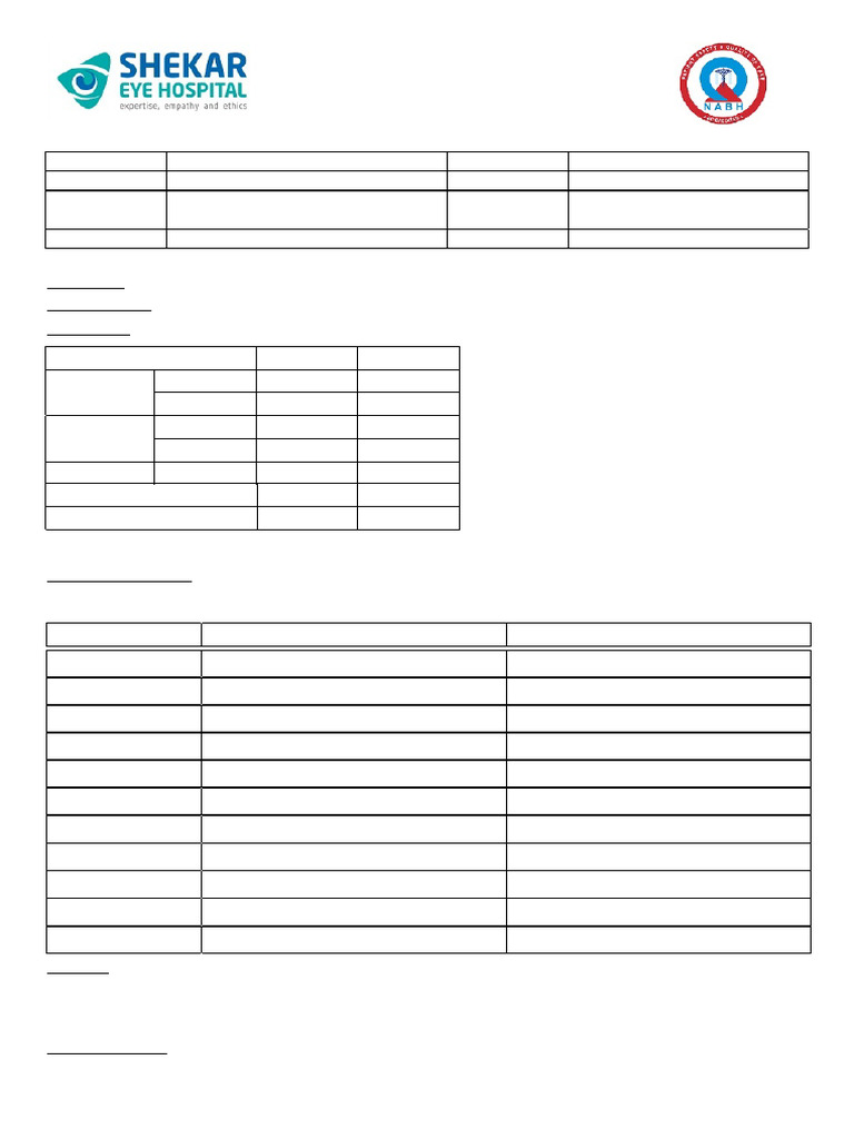 Days Op Sheet | PDF | Human Eye | Vision