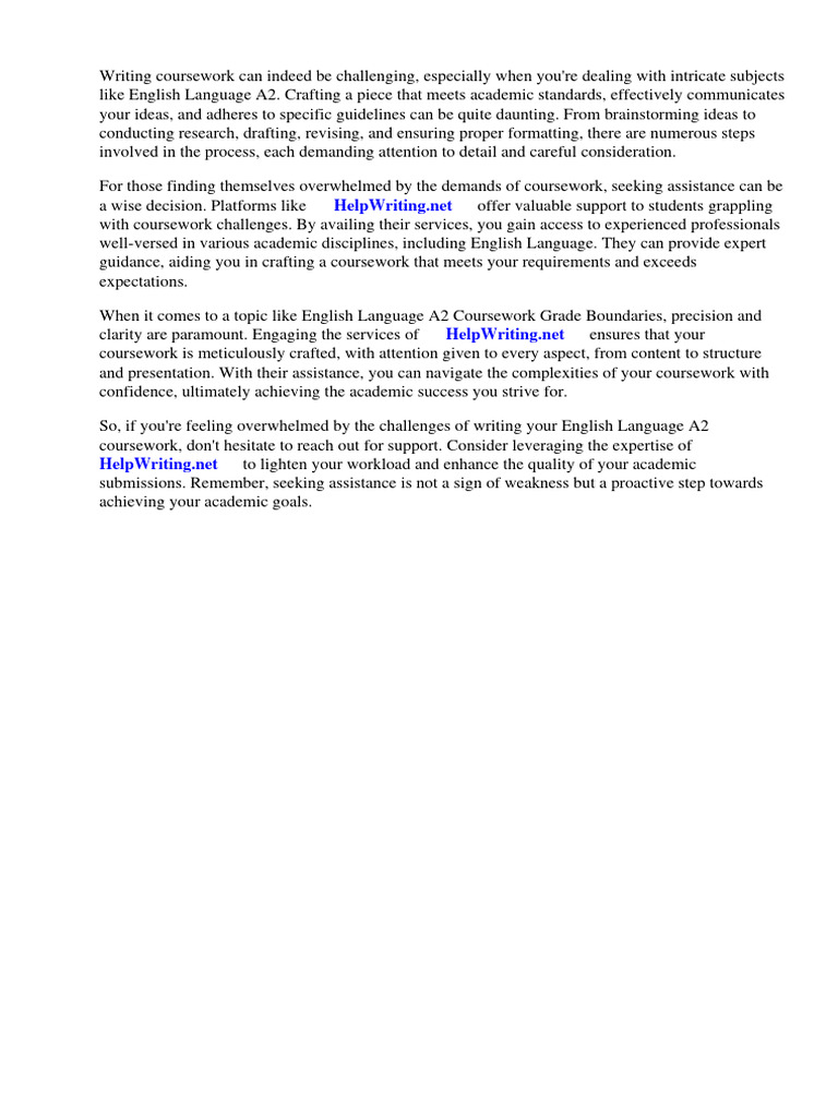 English Language A2 Coursework Grade Boundaries | PDF | Student ...