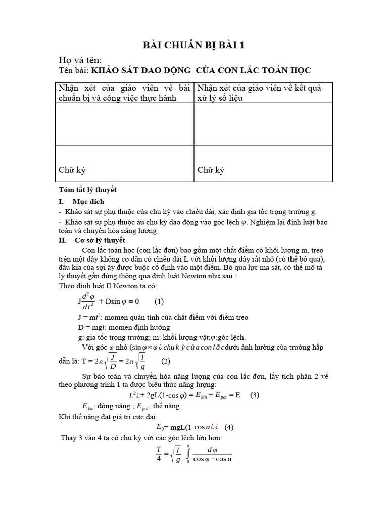 BÀI THỰC HÀNH VLDC 1 SỐ 1 | PDF