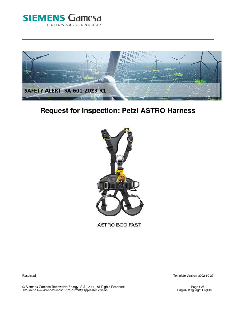 Petzl Astro Harness Inspection Alert | PDF | Computers | Technology ...