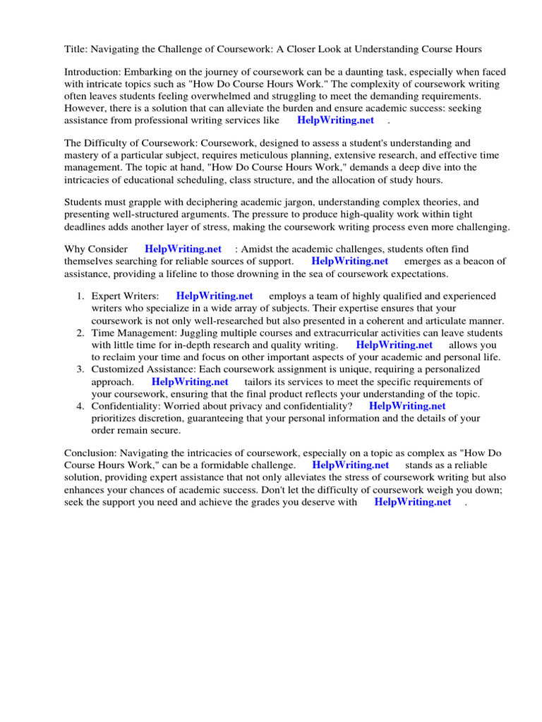 How Do Course Hours Work | PDF | Occupational Safety And Health ...