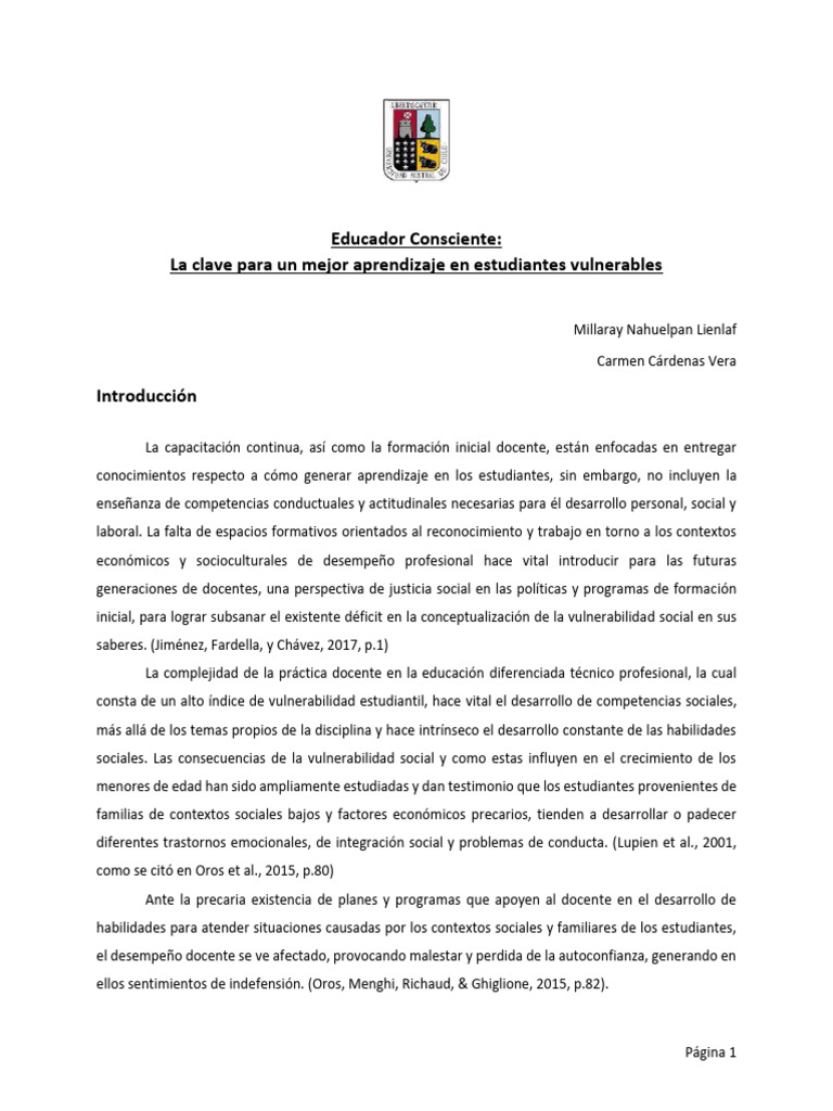 Educación Inclusiva en Contextos Vulnerables | PDF | Enseñando | Maestros