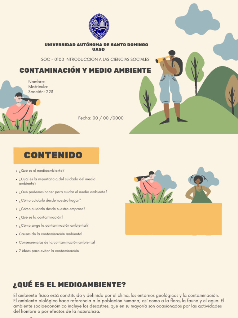 Cuidado del Medio Ambiente y Contaminación | PDF | Contaminación ...