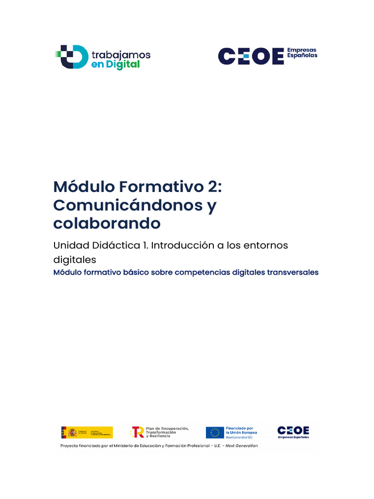 Trabajamos en Digital. Modulo Formativo 2. Unidad Didactica 1 ...