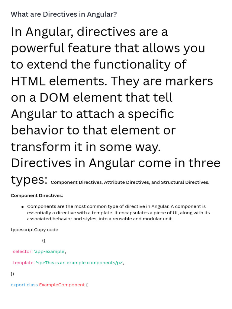 Angular Interview Questions Pdf Bootstrap Front End Framework Computer Science