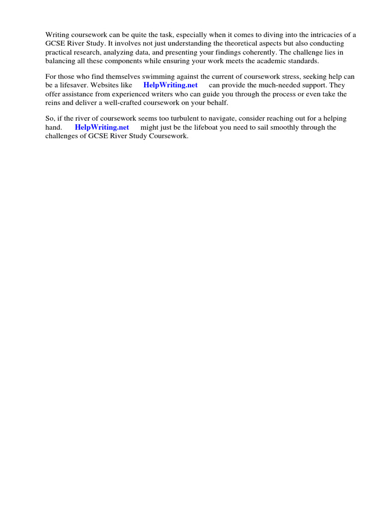 GCSE River Study Coursework Guide | PDF | River | Erosion