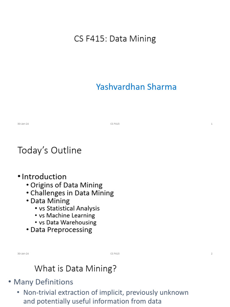 Class 3 Introduction | PDF | Level Of Measurement | Data Warehouse