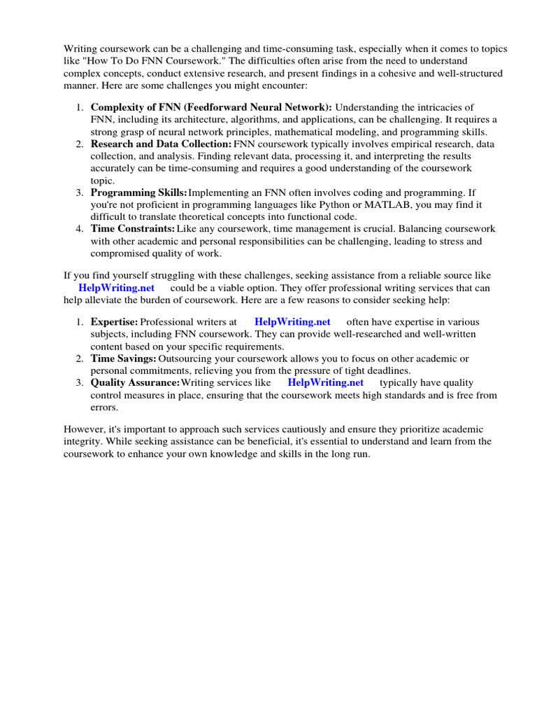 How To Do FNN Coursework | PDF | Computer Programming | Thesis