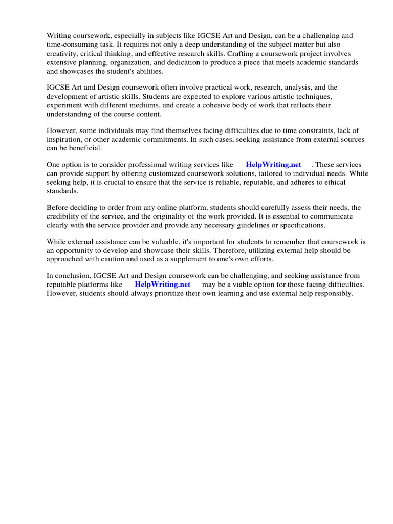 Igcse Art and Design Coursework Examples | PDF | Drawing | Composition ...