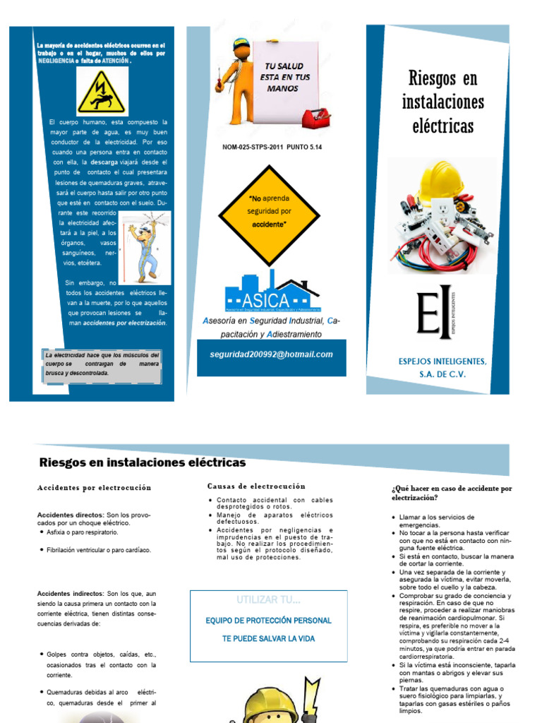 Nom 029 - Triptico Instalaciones Electrica | Descargar gratis PDF | Paro cardíaco | Medicina CLINICA
