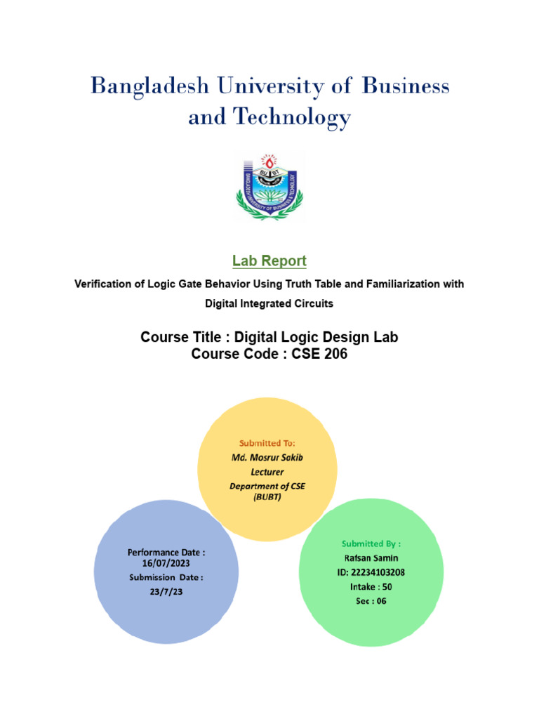 Title - Construction and Testing of Adder and Subtractor Circuits | PDF ...