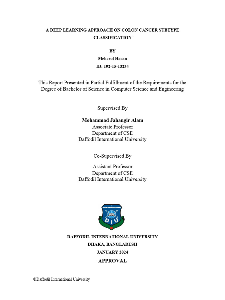 Colon Cancer Pdf Deep Learning Colorectal Cancer