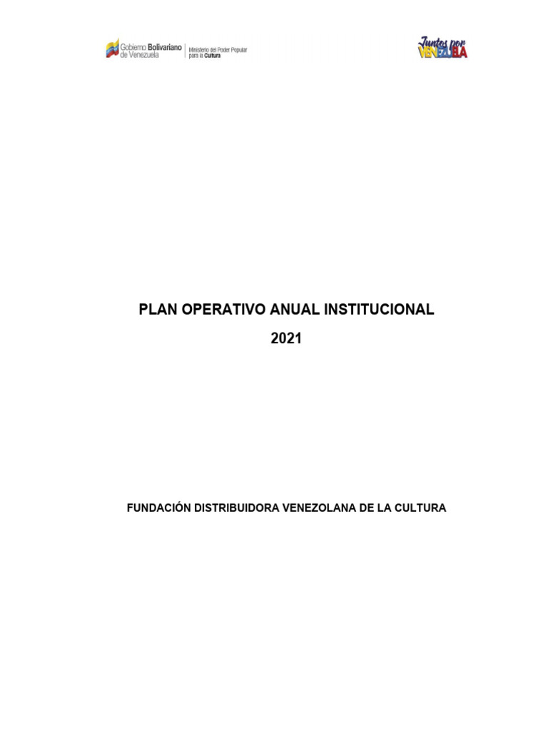 Documento POA 2021 - FDVC | PDF | Venezuela | Sustentabilidad