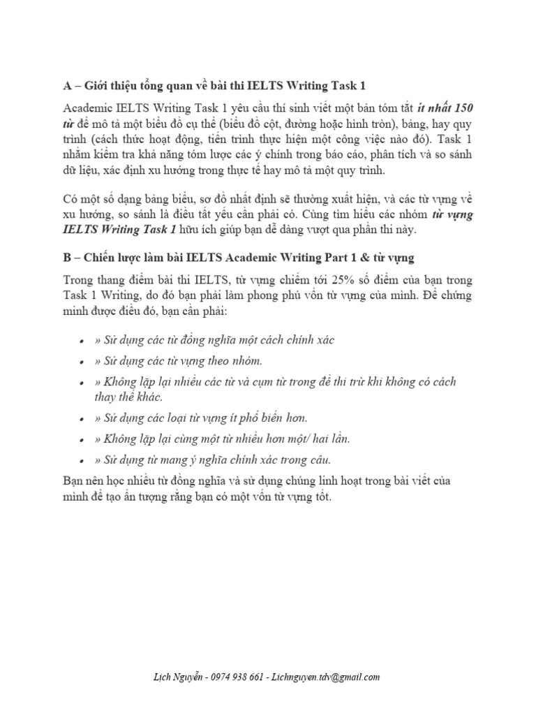 Writing Task 1 Words and Expressions | PDF