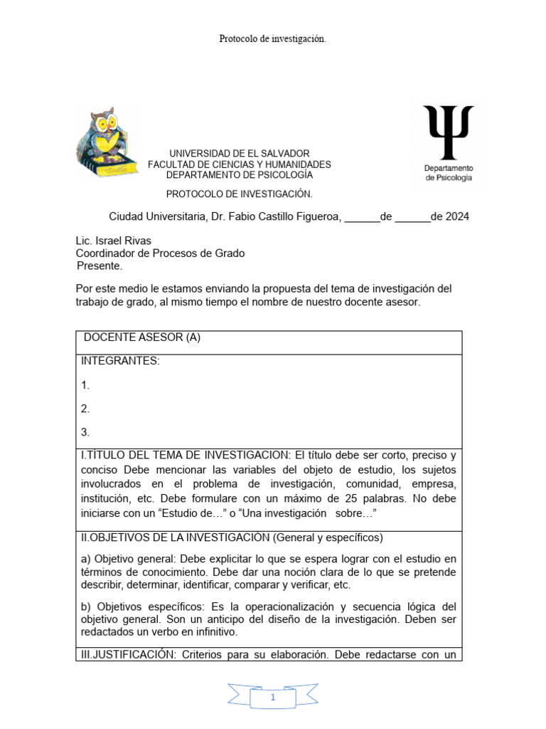 Protocolo de Investigacion | PDF | Teoría | Conocimiento