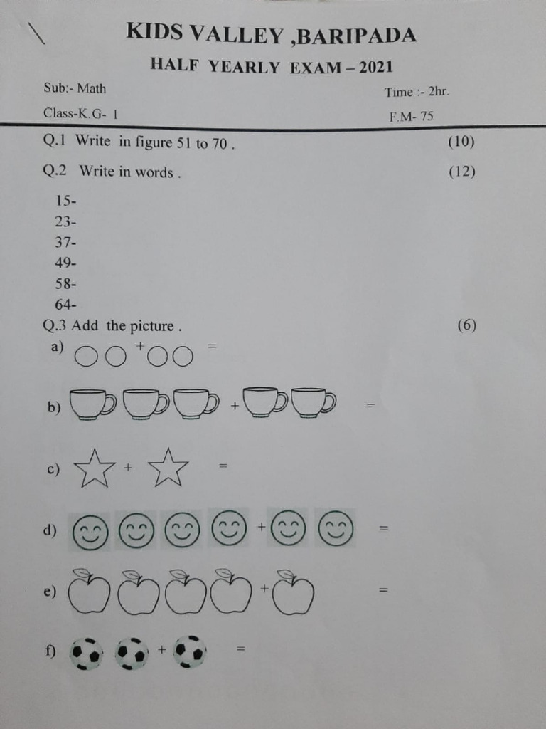 KG1 Math | PDF