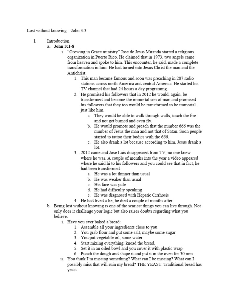 Lost Without Knowing | PDF | Religious Belief And Doctrine