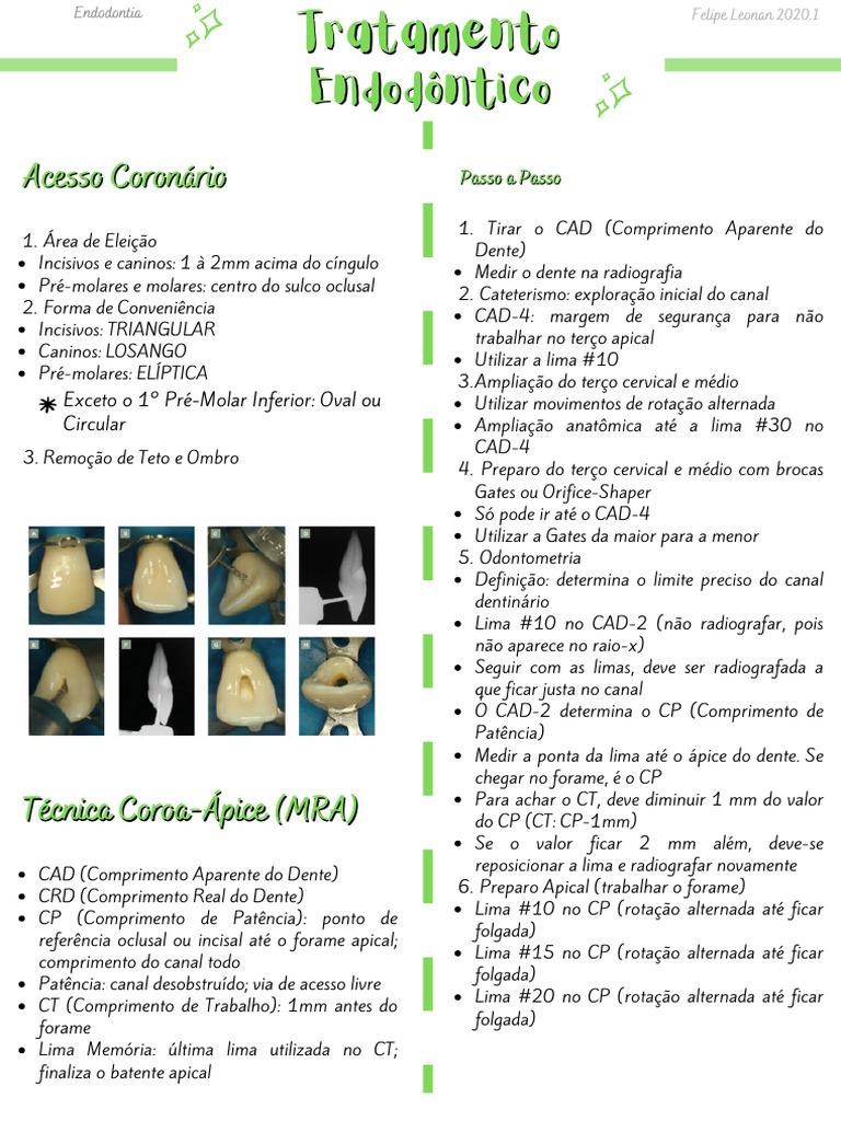 Passo A Passo - Tratamento Endodôntico | PDF | Áreas da odontologia