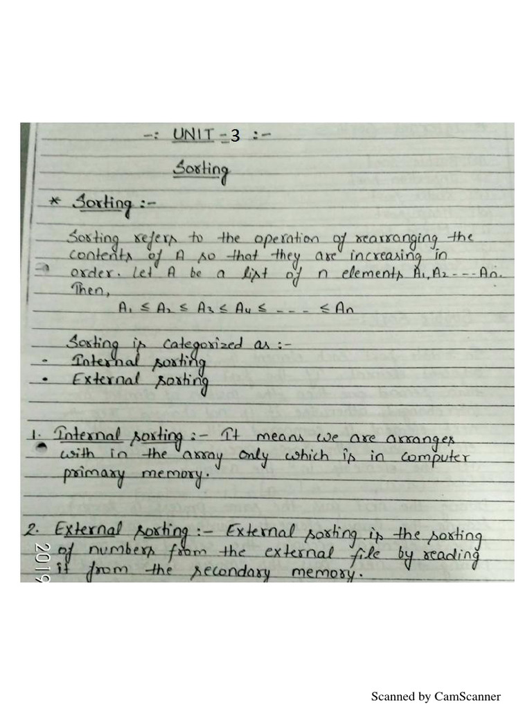 DS (KCS-301) Unit 3 CSE Sorting and Searching | PDF | Computing ... DS (KCS-301) Unit 3 CSE Sorting and Searching | PDF | Computing ...
