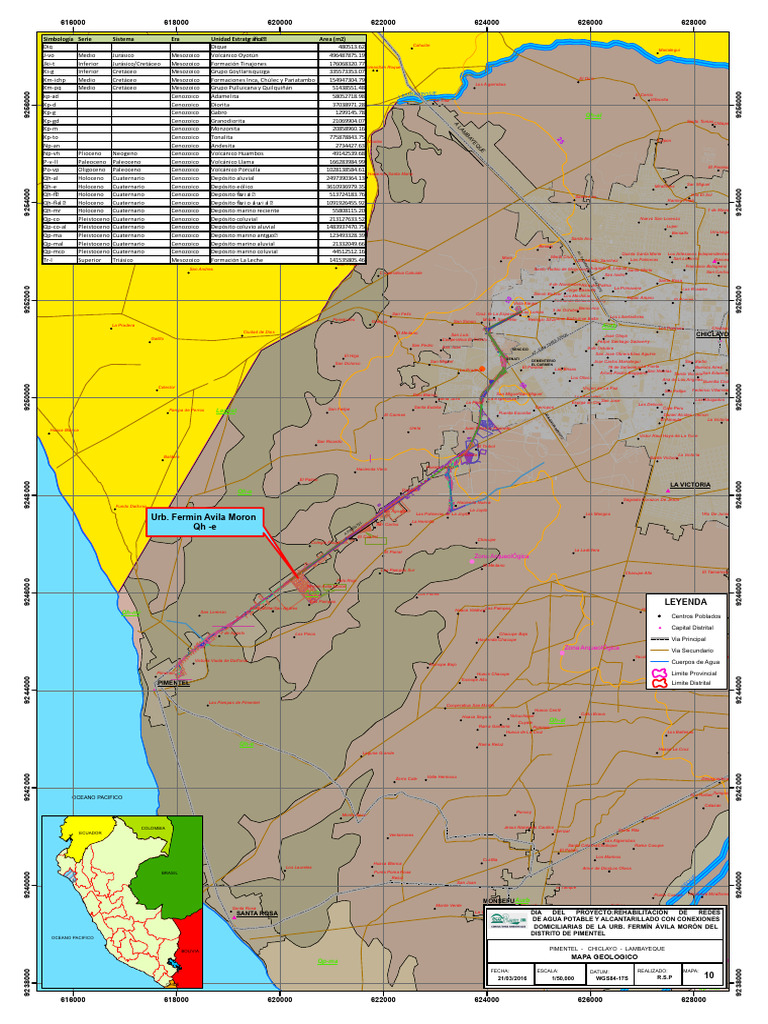Mapa Geológico de Pimentel | PDF | Estratigrafía | Perú