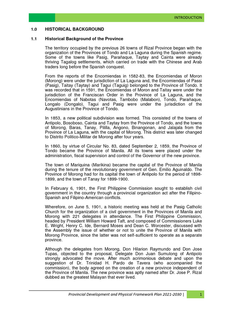 (Rizal) Introduction. Vision, Mission | PDF