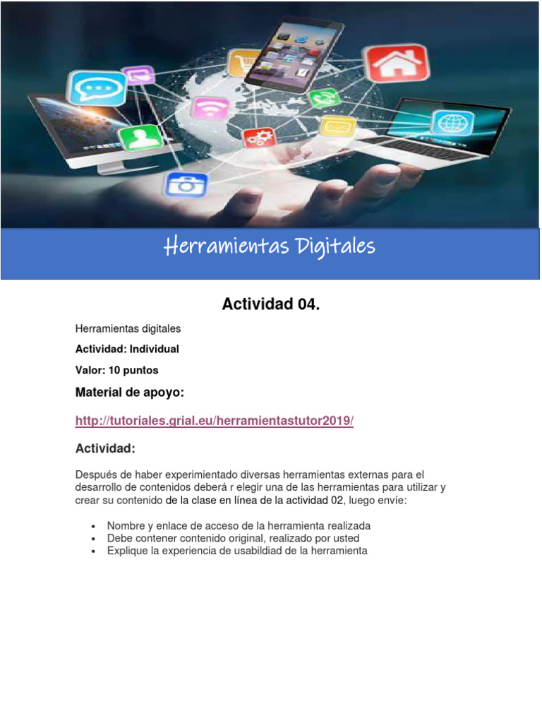 Actividad 04. Herramientas Digitales | PDF